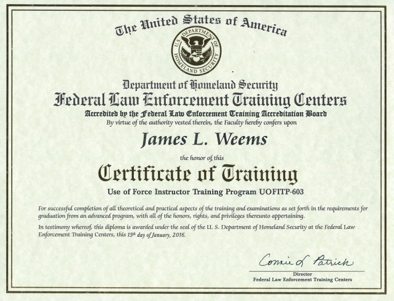 Class Review: FLETC Use of Force Instructor | That Weems Guy